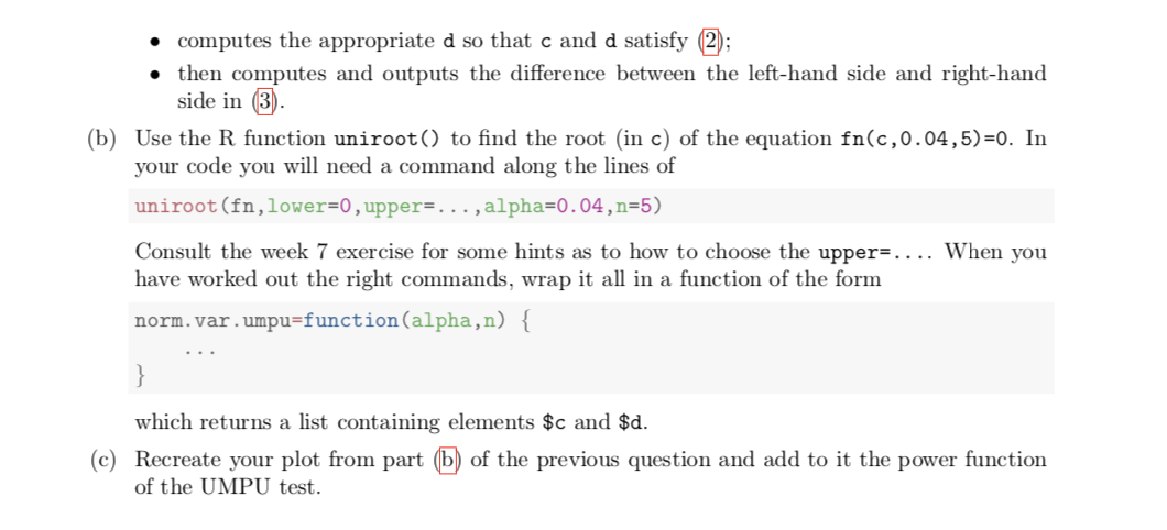 Solved 2. In Tutorial week 7 we also saw that the UMPU test | Chegg.com