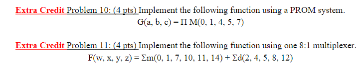 Solved Extra Credit Problem 10: (4 pts) Implement the | Chegg.com
