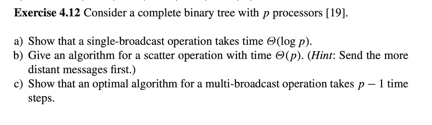 Solved Exercise 4.12 Consider a complete binary tree with p | Chegg.com