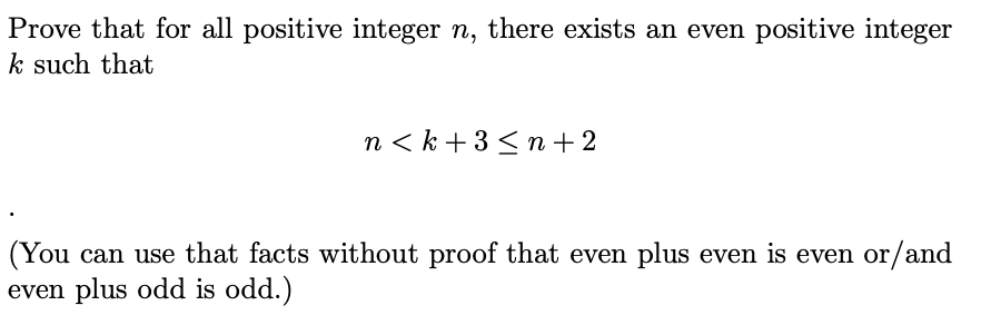 Solved Prove that for all positive integer n, there exists | Chegg.com