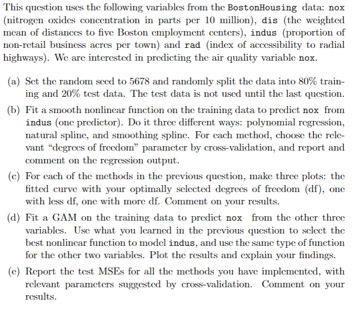 Solved This question uses the following variables from the | Chegg.com