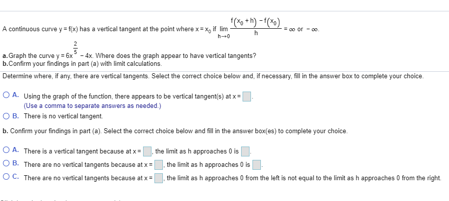 Solved f(x0 + h)-f(%) A continuous curve y fx) has a | Chegg.com