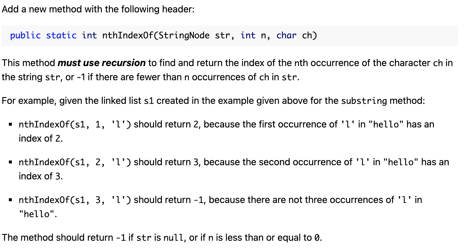 Solved Add a new method with the following header: public | Chegg.com