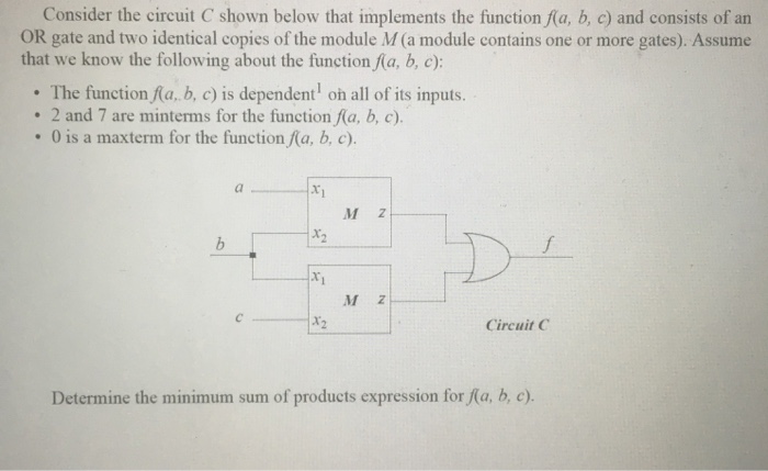 Solved Consider the circuit C shown below that implements | Chegg.com