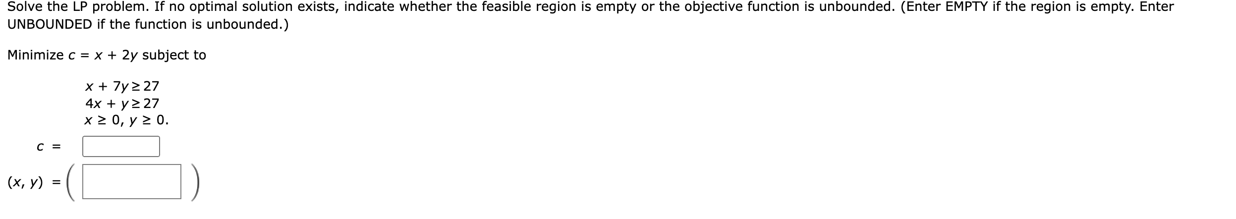 Solved JNBOUNDED if the function is unbounded.) Minimize | Chegg.com