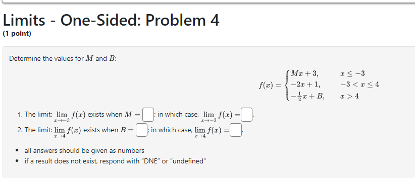 Solved One-sided Limits When we evaluate limx→af(x), we | Chegg.com
