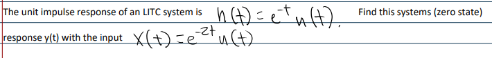 Solved The unit impulse response of an ﻿LITC system | Chegg.com