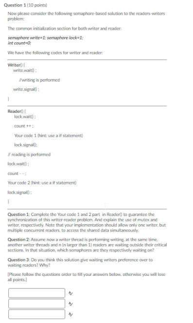 Question 1 (10 points) Now please consider the | Chegg.com