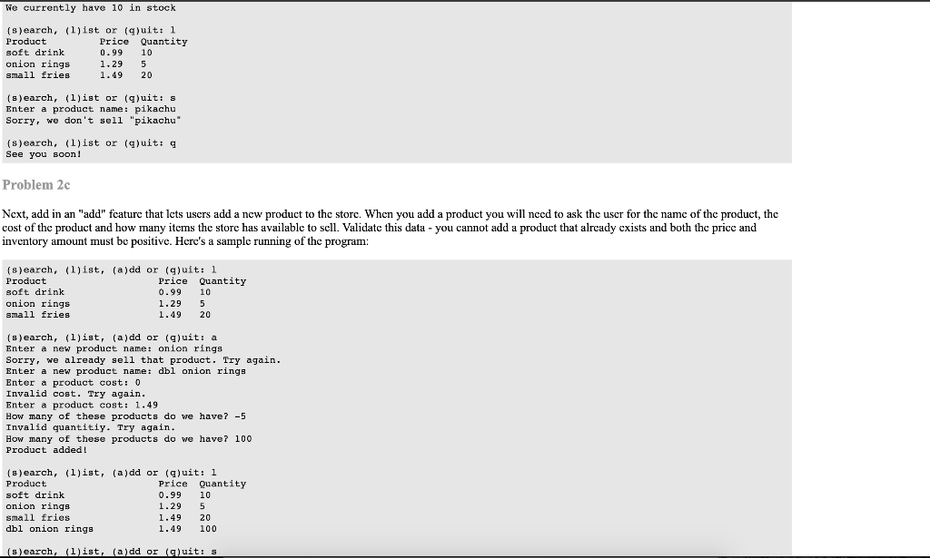 Solved Imagine that you are helping to build a store | Chegg.com