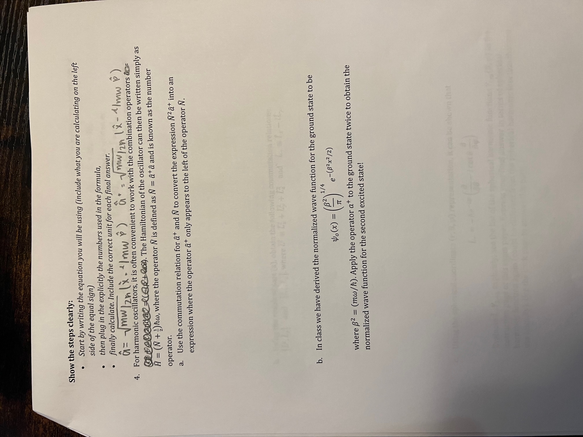 Solved Show the steps clearly: - Start by writing the | Chegg.com