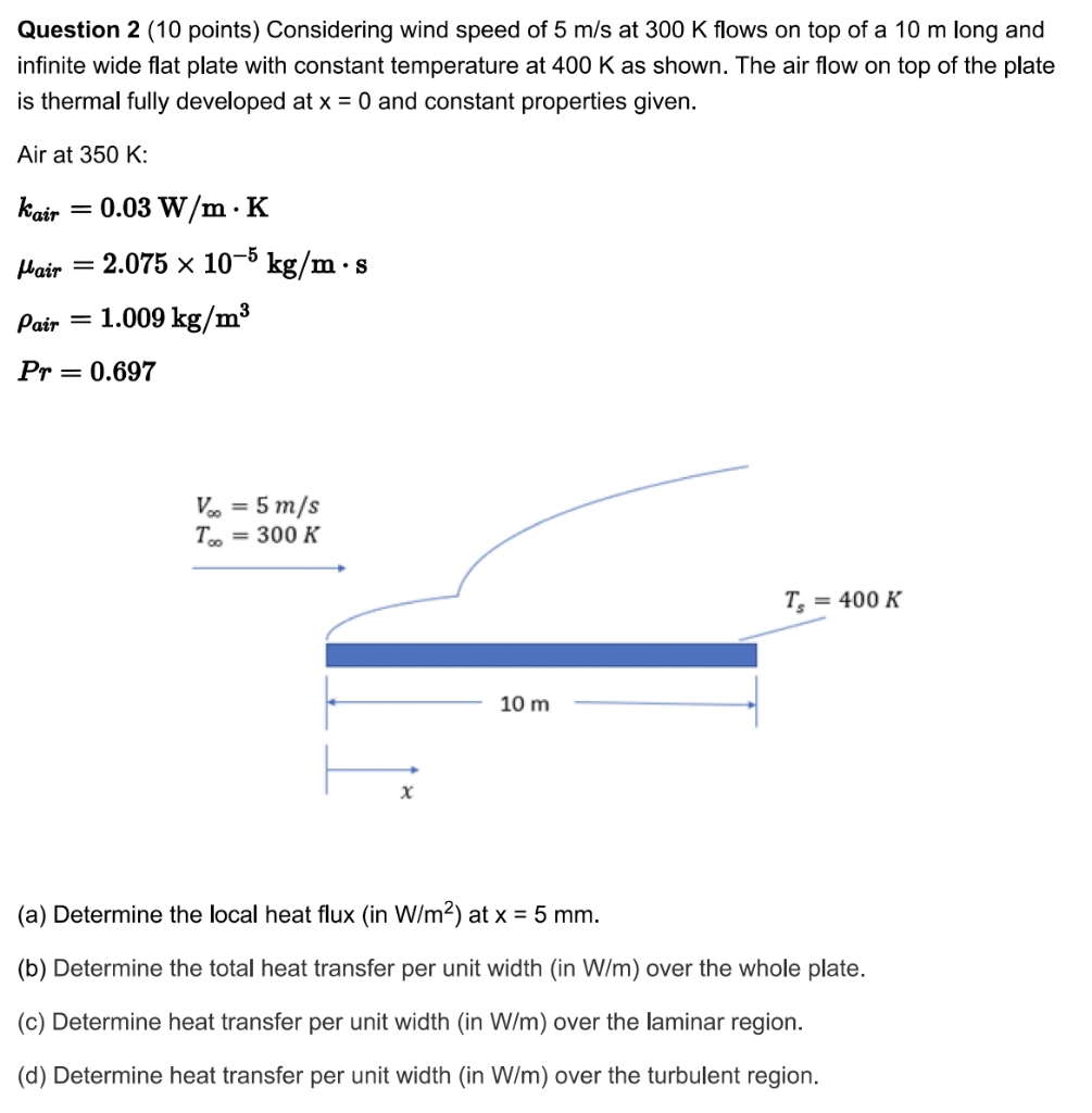 Solved Question 2 (10 points) Considering wind speed of 5 | Chegg.com