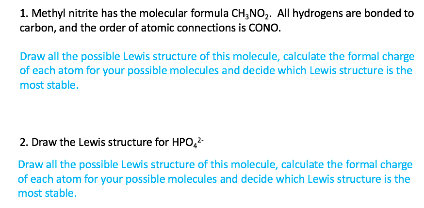 Methyl Nitrite Lewis Structure