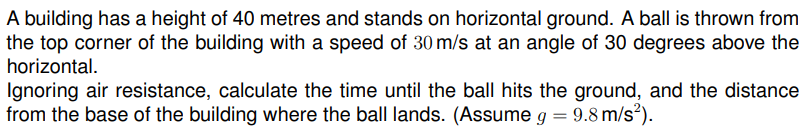 Solved A building has a height of 40 ﻿metres and stands on | Chegg.com