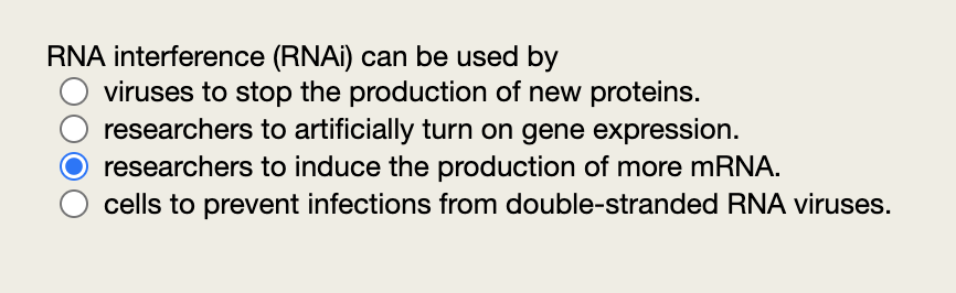 Solved RNA interference (RNAI) can be used by viruses to | Chegg.com