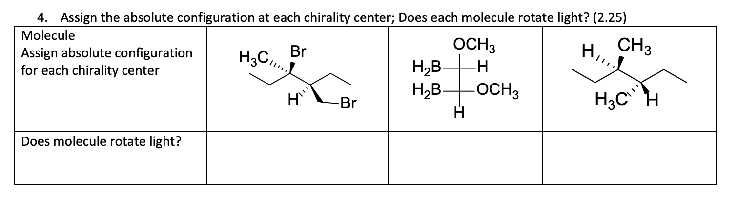 Solved 4. Assign the absolute configuration at each | Chegg.com