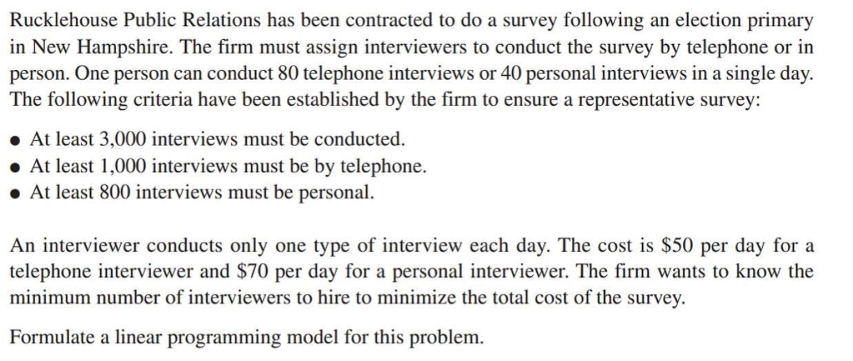 Solved State the decision variables, objective, and | Chegg.com