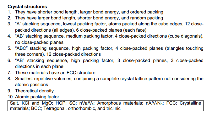 Solved Crystal structures 1. They have shorter bond length, | Chegg.com