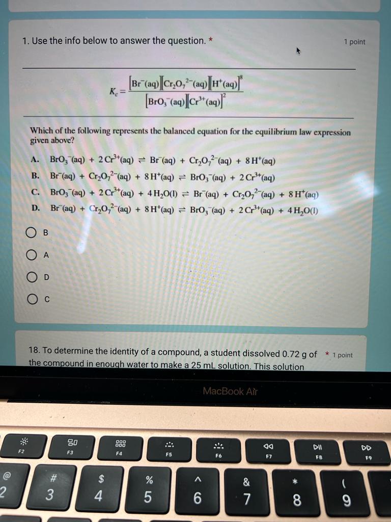 Solved 1. Use the info below to answer the question. * 1 | Chegg.com