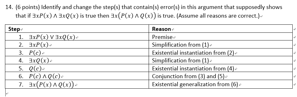 Solved 14. (6 points) Identify and change the step(s) that | Chegg.com