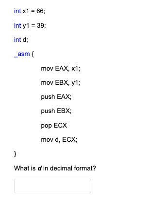 Solved What is d in decimal format? | Chegg.com