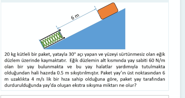 Solved A 20 kg package slides on an inclined plane at an | Chegg.com