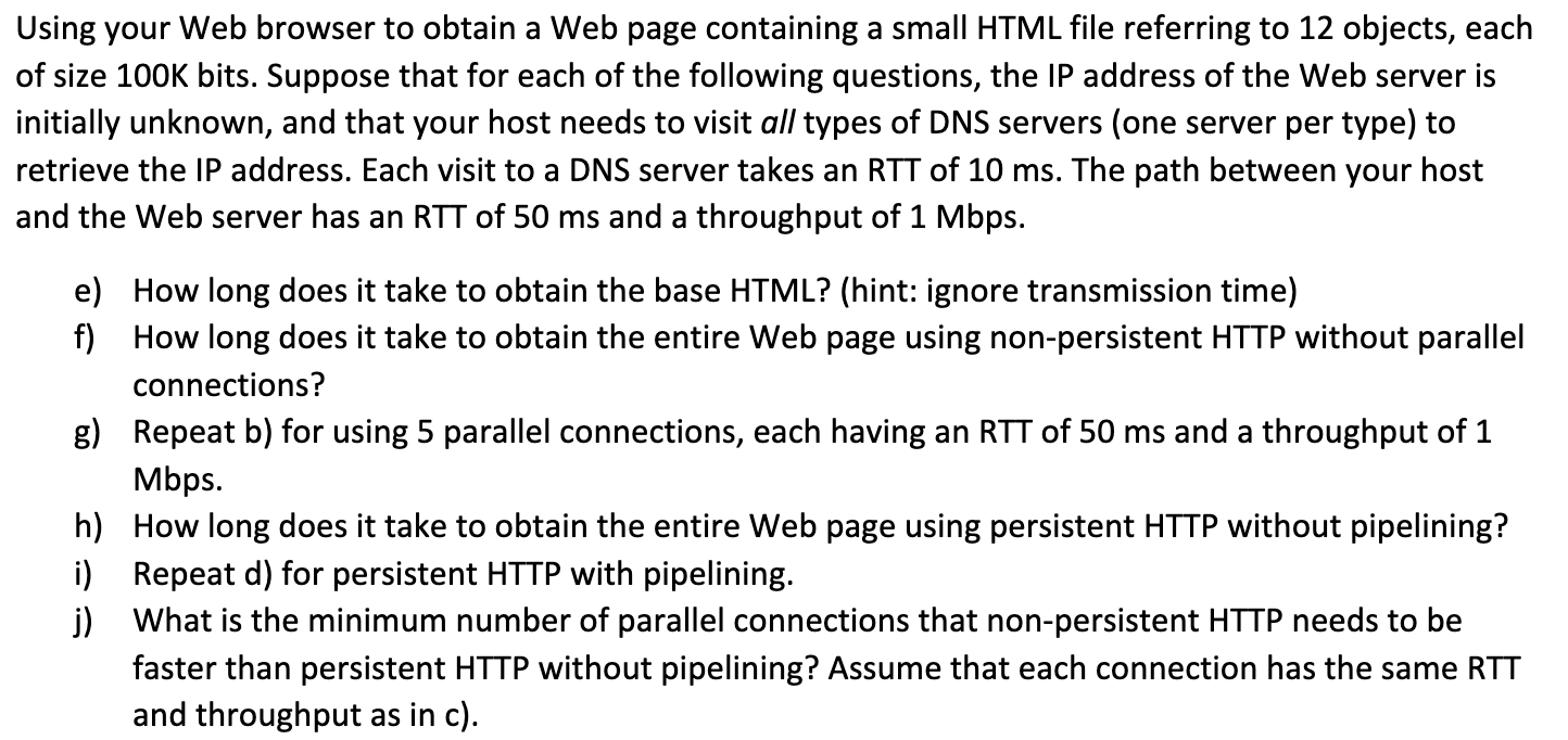 Solved Using your Web browser to obtain a Web page | Chegg.com