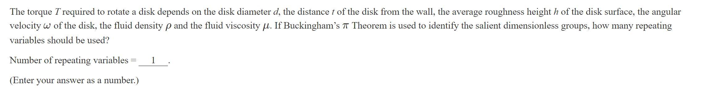Solved Number of repeating variables = _________? (Enter | Chegg.com