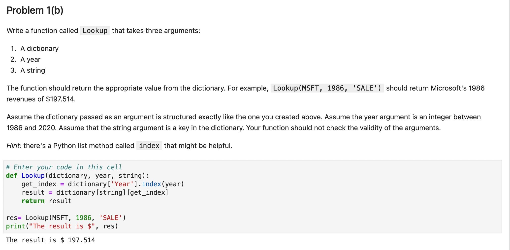 Solved In this problem, you will see how dictionaries can be | Chegg.com