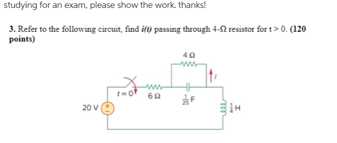 Solved studying for an exam, please show the work. thanks! | Chegg.com
