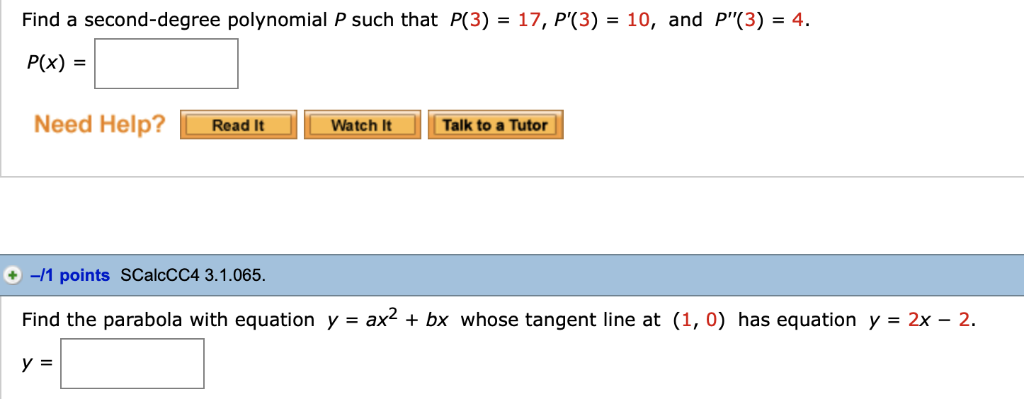Solved Find a second-degree polynomial P such that P(3) - | Chegg.com