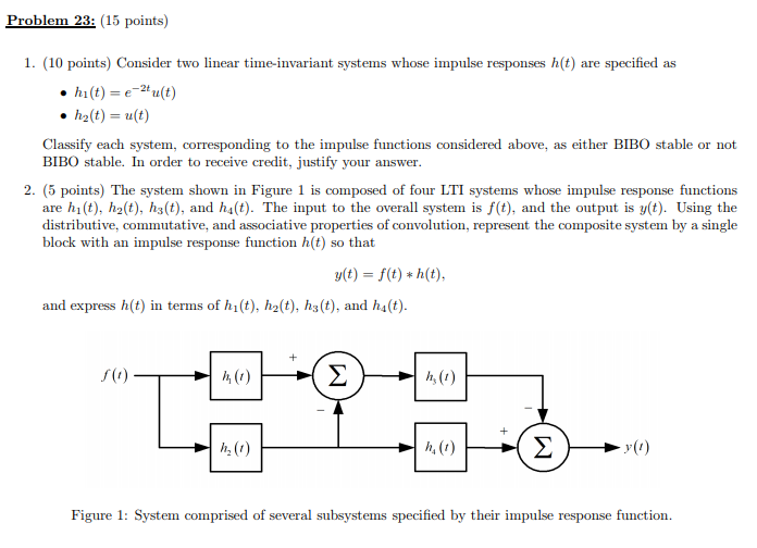 Solved Problem 23 (15 points) 1. (10 points) Consider two | Chegg.com