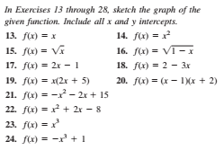 Solved In Exercises 13 through 28 , sketch the graph of the | Chegg.com