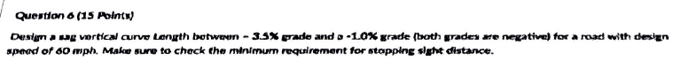 Question 6 (15 Polnt (x) spened of 60 mph. Make sure | Chegg.com