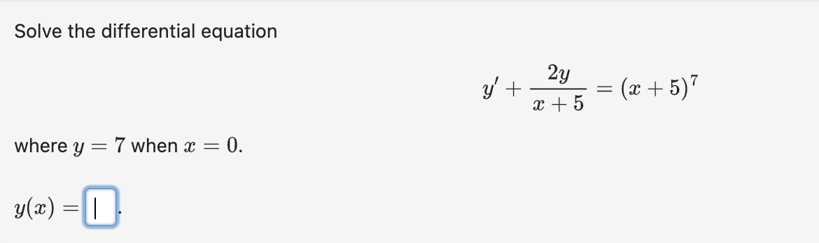 Solved Solve the differential equation. | Chegg.com