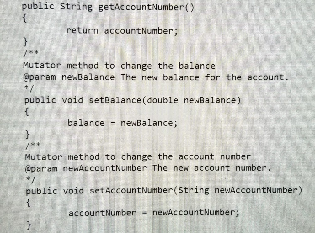 Solved Task #1 Extending the BankAccount Class 1. Copy the | Chegg.com Solved Task #1 Extending the BankAccount Class 1. Copy the | Chegg.com