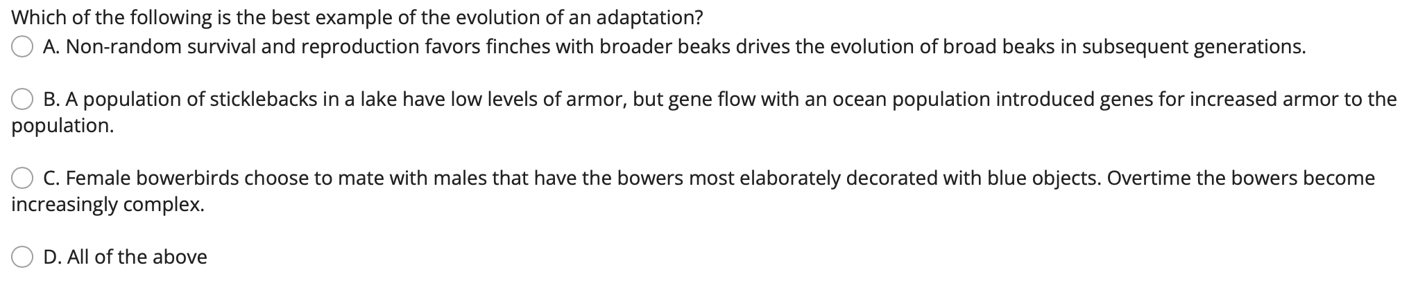 Solved Which of the following is the best example of the | Chegg.com