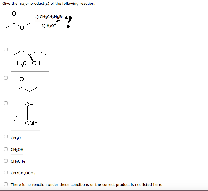 Solved Give the major product(s) of the following reaction. | Chegg.com