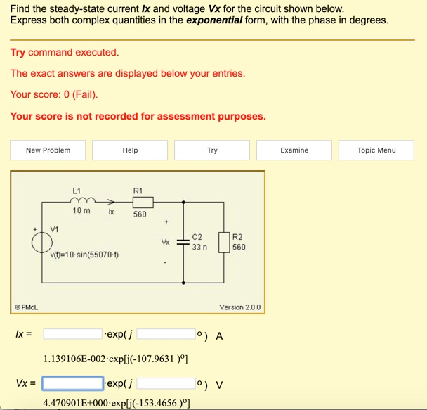 Solved Find the steady-state current Ix and voltage Vx for | Chegg.com