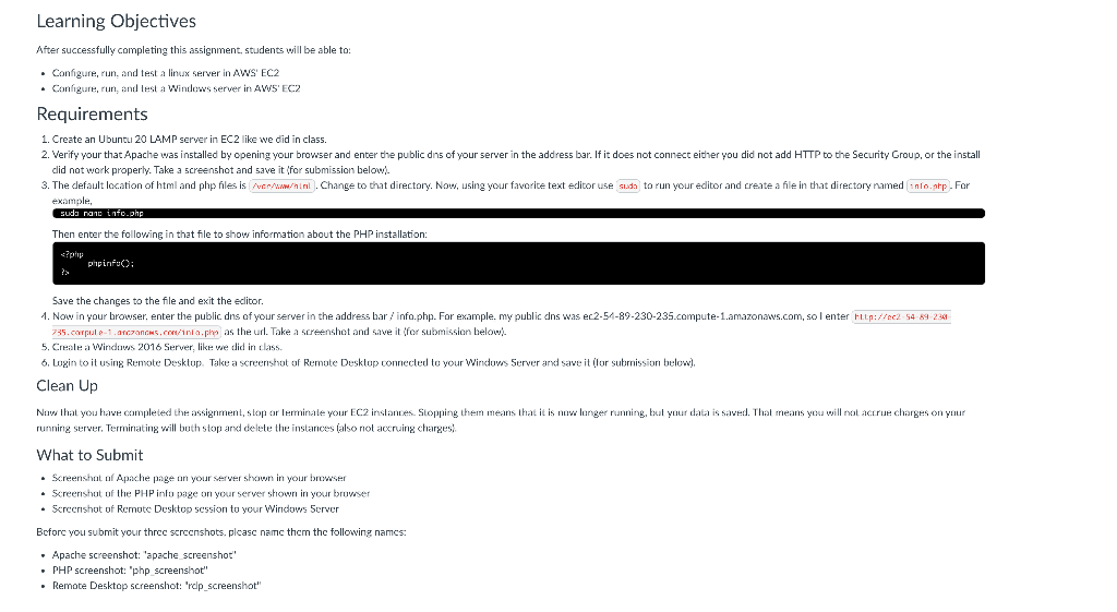 Learning Objectives After successfully completing | Chegg.com