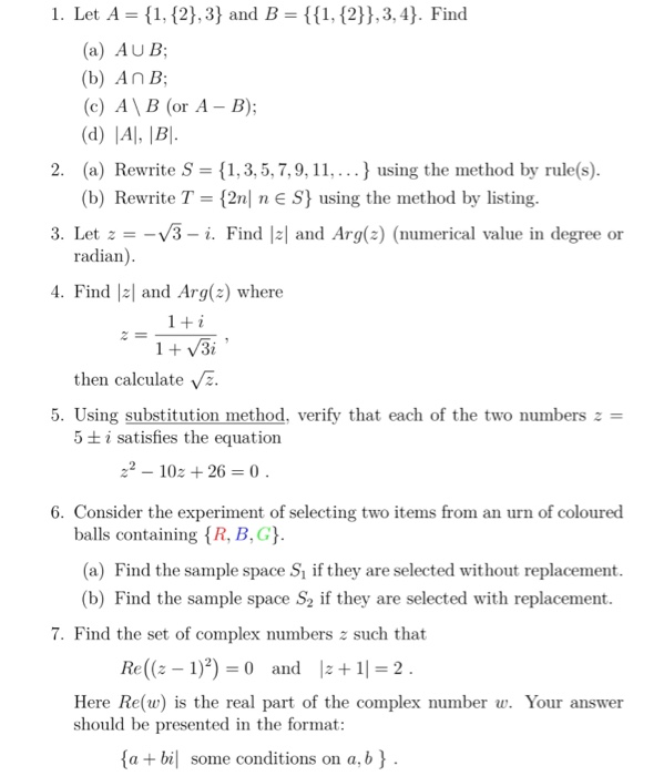 Solved 1. Let A-11, [2),3) and B- 11, (2)),3,4). Find (a) | Chegg.com