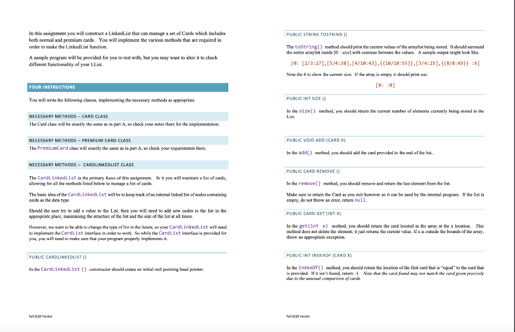 Solved CS145 - PROGRAMMING ASSIGNMENT #5 PART B CARD LINKED | Chegg.com