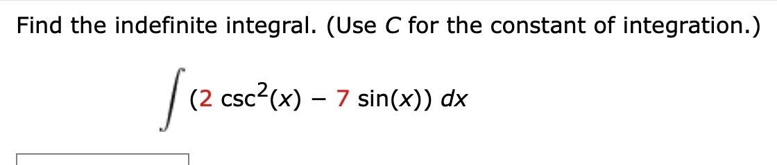 Solved Find the indefinite integral. (Use C for the constant | Chegg.com