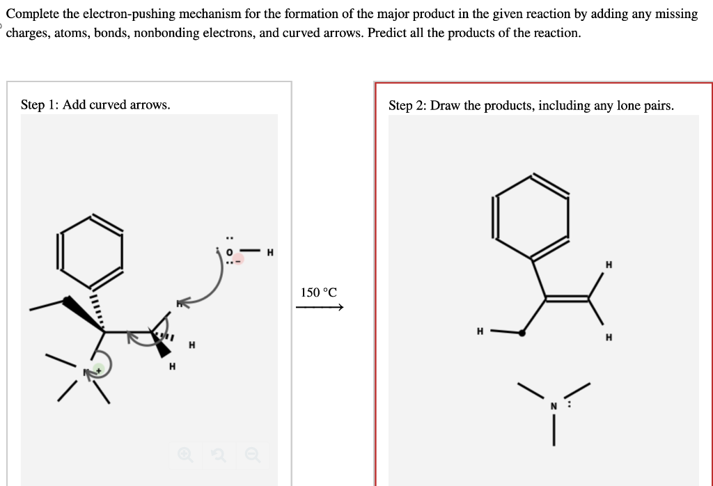 Complete the electron-pushing mechanism for the | Chegg.com