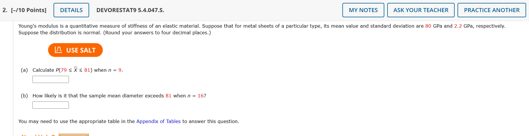 Solved Suppose the distribution is normal. (Round your | Chegg.com