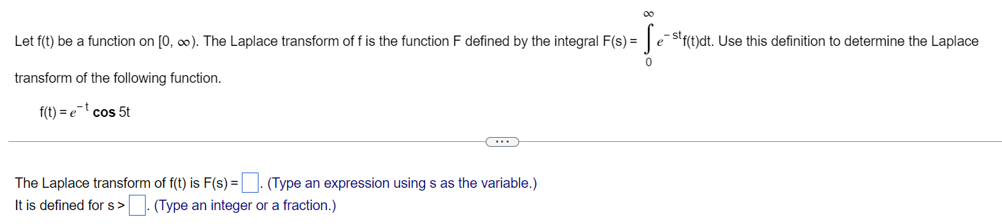Solved Let f(t) be a function on [0,∞). The Laplace | Chegg.com