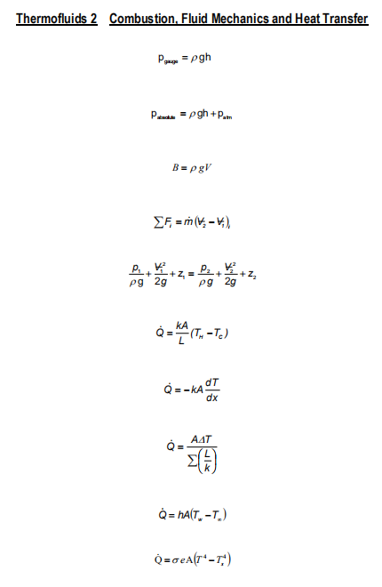 Solved Thermofluids 2 Combustion, Fluid Mechanics and Heat | Chegg.com