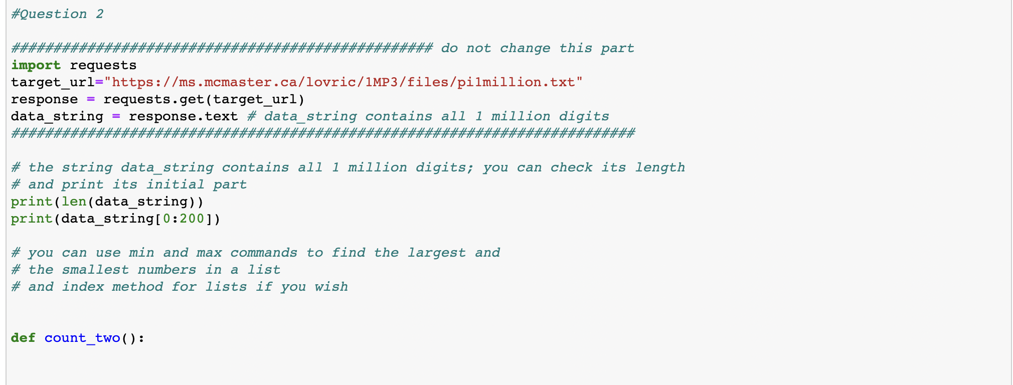 Solved 2. [2] Use the code provided in the template to | Chegg.com