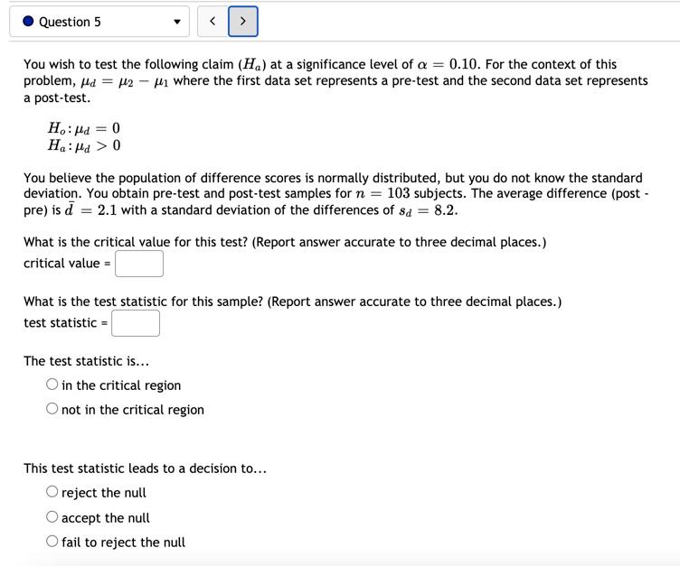 Solved As such, the final conclusion is that... There is | Chegg.com