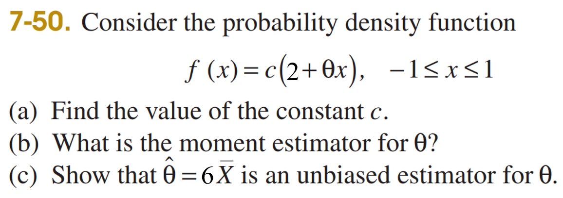Solved = 7-50. Consider the probability density function f | Chegg.com