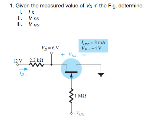 Solved Given the measured value of VD ﻿in the Fig. | Chegg.com